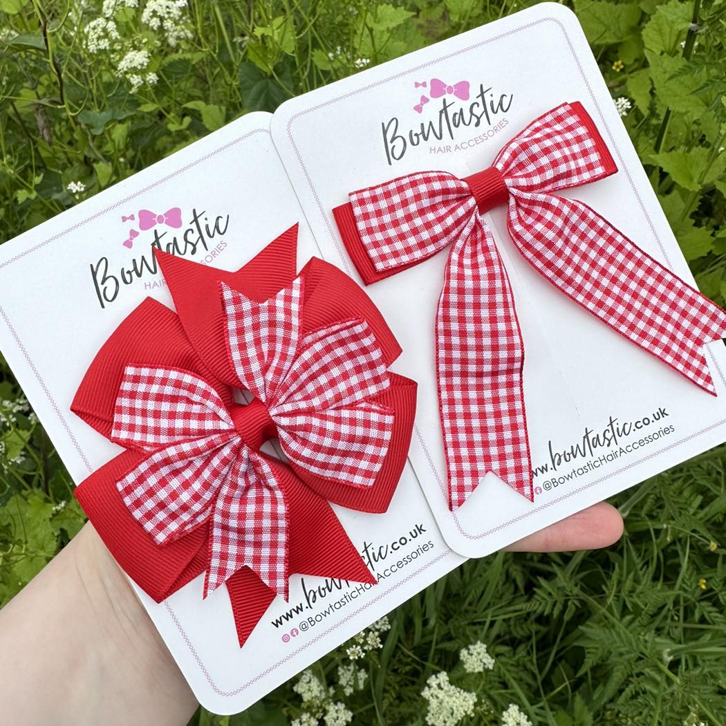 Shop Red Gingham at Bowtastic | Bowtastic