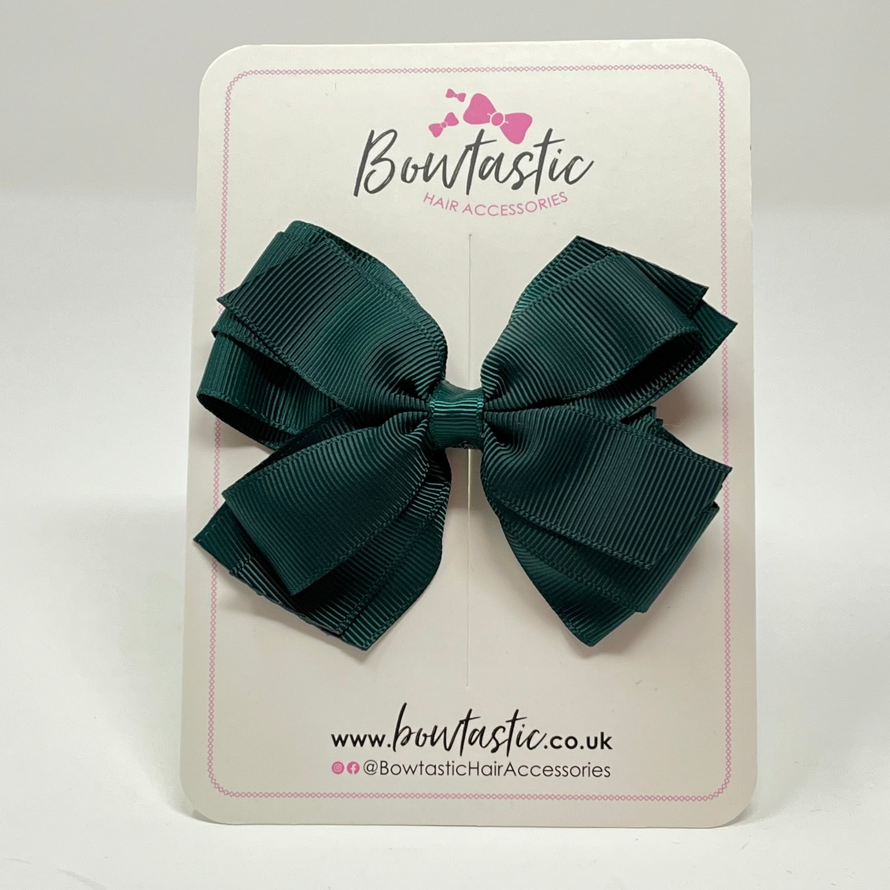 4 Inch 3 Layer Bow - Spruce | Bowtastic