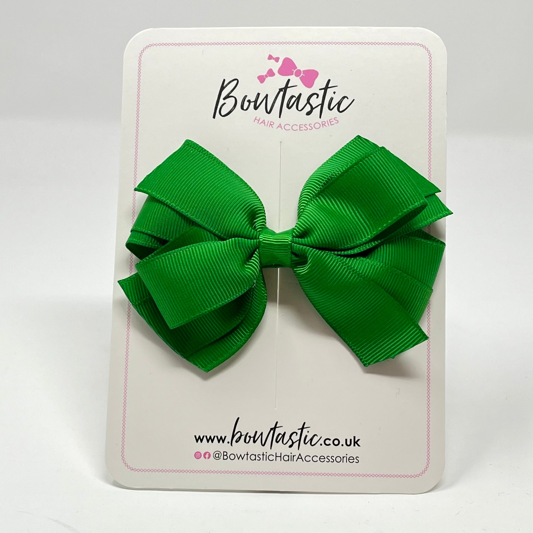 4 Inch 3 Layer Bow - Emerald Green | Bowtastic