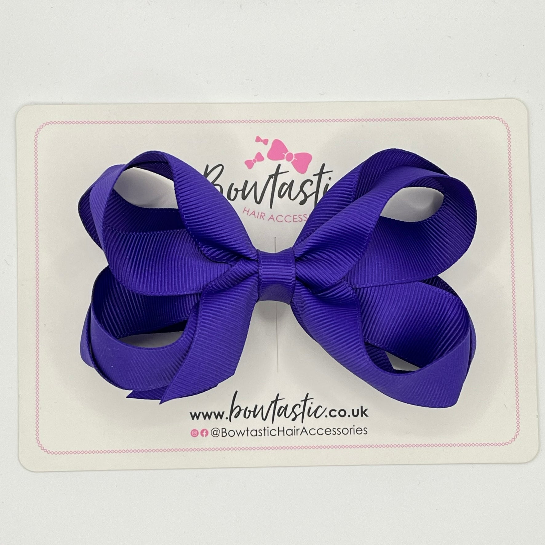 4.5 Inch 2 Layer Bow - Regal Purple | Bowtastic