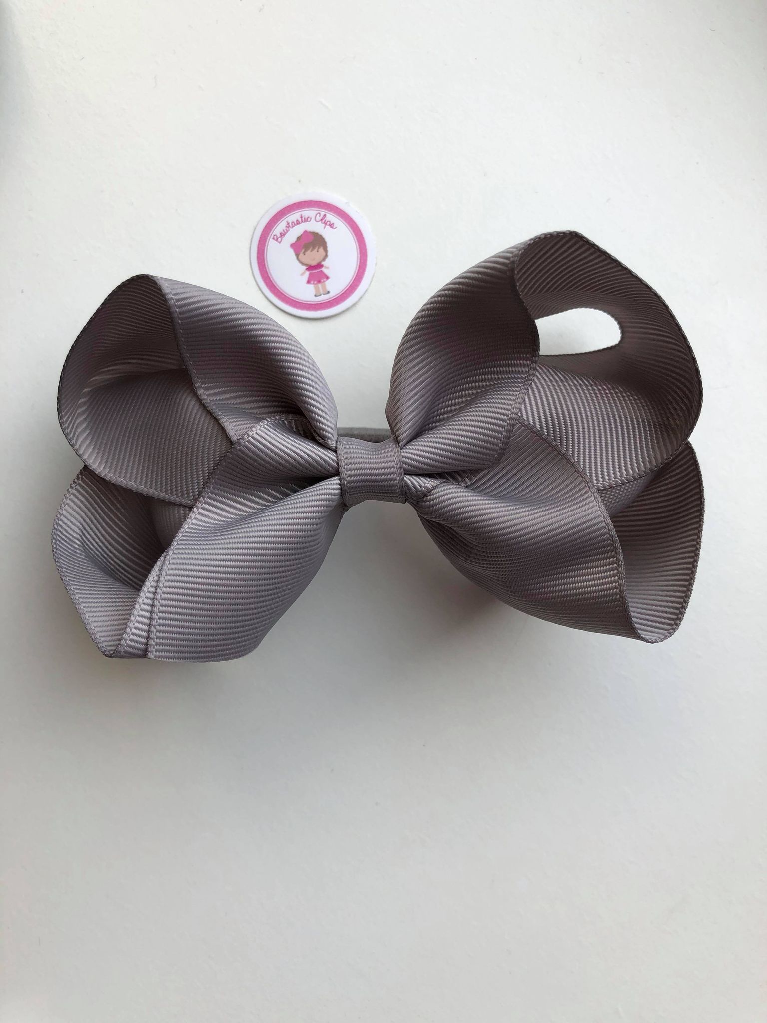 4 Inch Bow Bobble - Silver | Bowtastic
