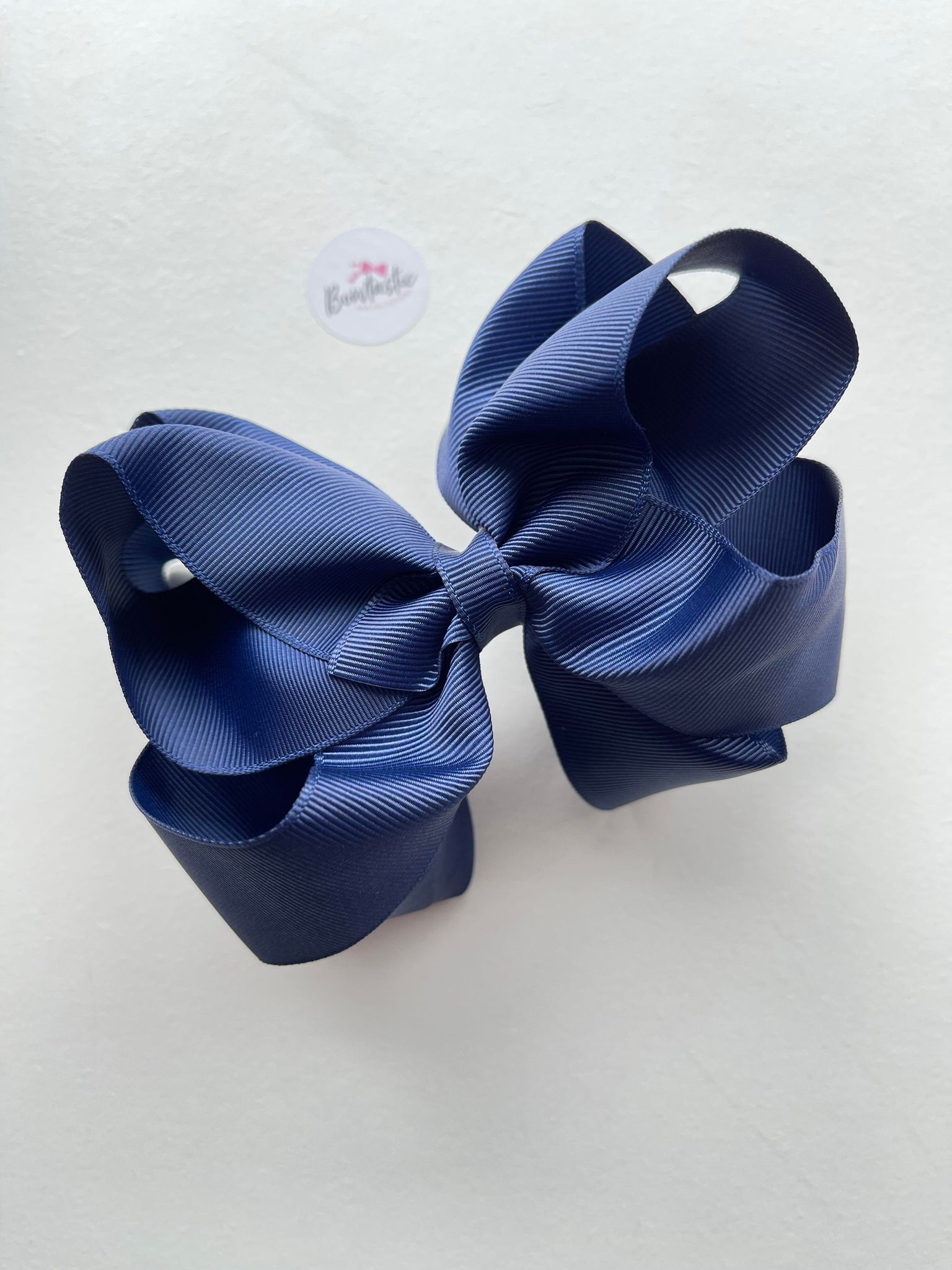 5 Inch Double Bow - Navy | Bowtastic